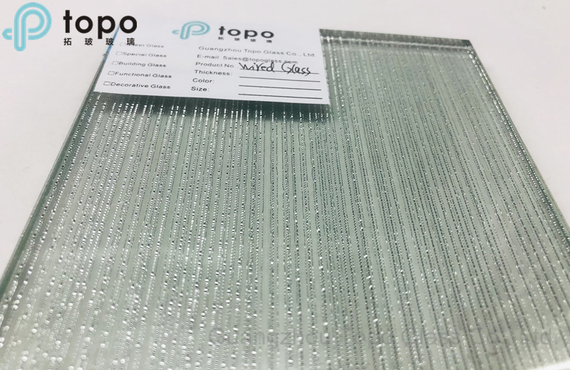 Ultra Clear Wire Mesh Laminated Decorative Glass