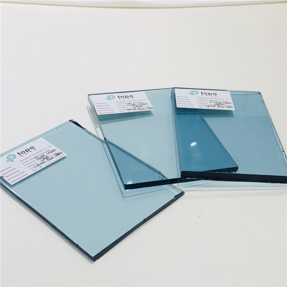 4mm 5mm 6mm 8mm 10mm 12mm Crystal Blue Float Glass Sheet