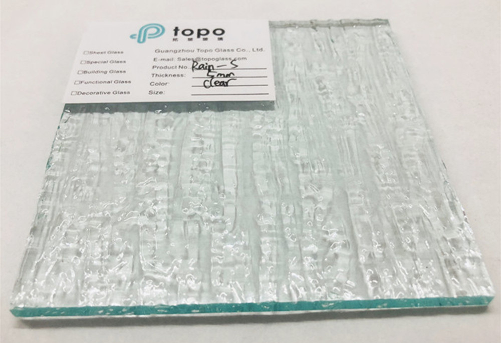 3mm 4mm 5mm Clear Rain-B / Rain-S Pattern Glass