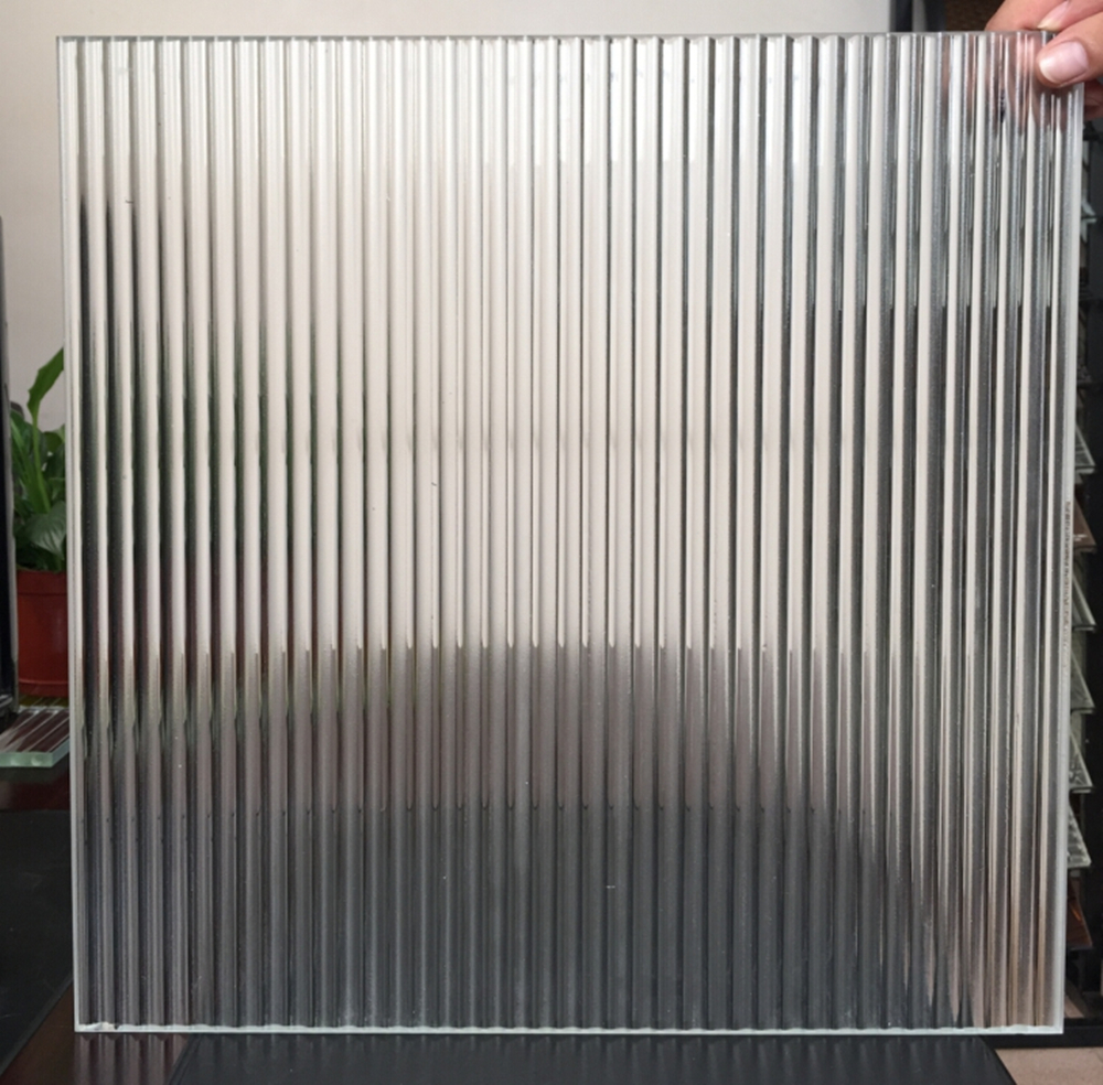 4mm-19mm Hot-melt Striped Glass for Wall Decoration