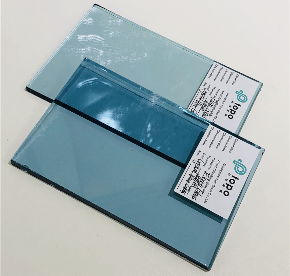 4mm 5mm 6mm 8mm 10mm 12mm Crystal Blue Float Glass Sheet